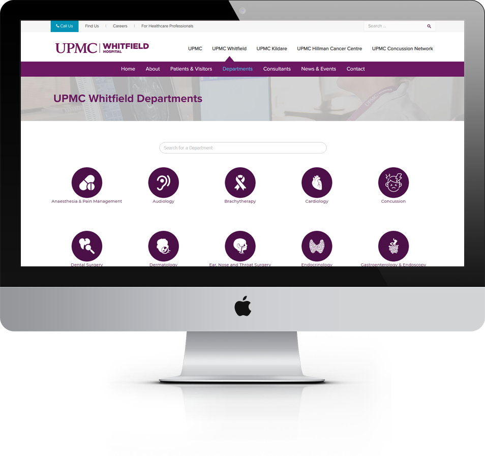 UPMC by Ireland Website Design - Ireland Website Design